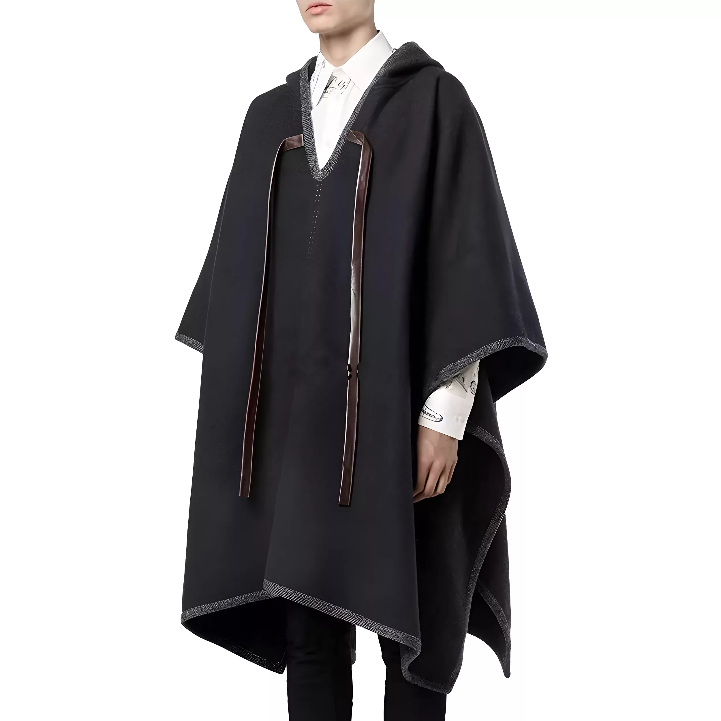 Men’s Hooded Cloak Poncho Fashion Cape / Ponchomo / Discover style with ...
